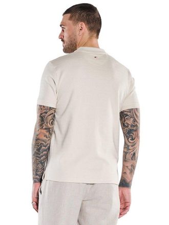 Emilio Adani Poloshirt Herren Modisches Poloshirt mit Zipper, Beige
