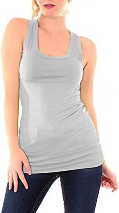 Easy Young Fashion Débardeur - Femme Taille unique - Gris - Taille unique