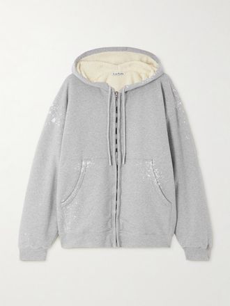 Acne Studios Flexa Kapuzenjacke Aus Jersey Aus Einer Baumwollmischung - Grau