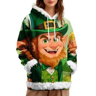 Generic Sweat &agrave; capuche ample en polaire pour femme | Pull imprim&eacute; d&eacute;contract&eacute; pour femme, GN1., XXL