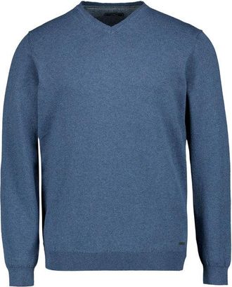 Ragman Herren Pullover blau unifarben