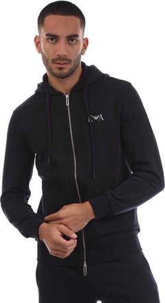Emporio Armani EA7 - Hoodie mit durchgehendem Rei&szlig;verschluss f&uuml;r Herren, mit Kordelzug (Dunkles Marineblau)