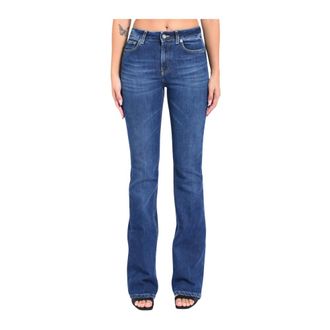 Dondup Femme, Jeans, Bleu, Taille: W33 Jean Bootcut Bleu Stretch Taille Haute