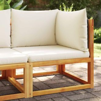 vidaXL Garten-Ecksofa mit Kissen Massivholz Akazie - Vidaxl