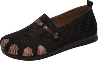 Generic Chaussures &agrave; enfiler pour femme - Chaussures de sport confortables - Chaussures plates - Semelles souples - Chaussures de loisirs - En maille - Orthop