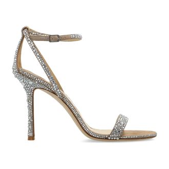 Jimmy Choo London Femme, Chaussures, Gris, Taille: 40 EU Sandales Moza 100 &agrave; talon