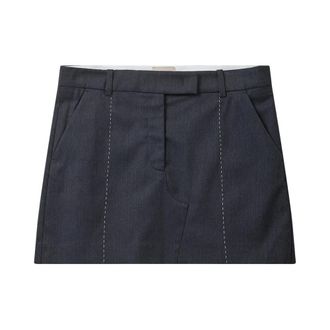 The Garment Schicke Stitch Mini Rock - - Skirts - Damen - Blau - XS