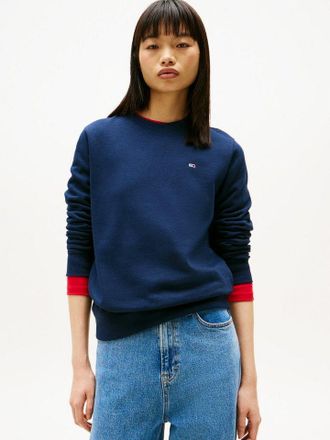 Tommy Jeans Sweatshirt TJW REG S FLAG CREW mit Logostickerei, Regular Fit