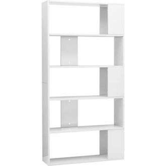 vidaXL B&uuml;cherregal/Raumteiler Hochglanz-Wei&szlig; 80x24x159 cm Vidaxl