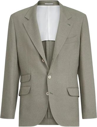 Brunello Cucinelli Homme, Vestes, Vert, Taille: XL Blazers