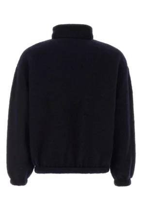 Jil Sander Mens Midnight Blue Wool Blend Sweatshirt 403 Exterior: Polyester Felpe Sweater