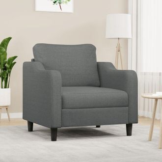 vidaXL Fauteuil Gris fonc&eacute; 60 cm Tissu vidaXL
