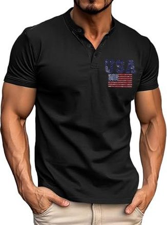 Generic T-shirt basique décontracté pour homme 2025 chemisier haut décontracté mode unie couleur unie revers ample à manches courtes T-shirt moyen pour homme,