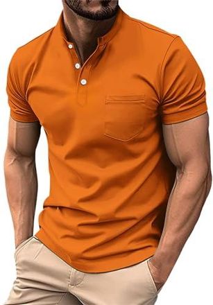 Generic Polo pour homme &agrave; manches courtes - Coupe r&eacute;guli&egrave;re - Pour bureau et loisirs, Polo &agrave; col contrast&eacute; - &Eacute;t&eacute; - Coupe ajust&eacute;e - Golf, Sports, Polos &agrave; manch