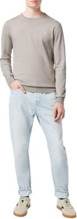 Scotch & Soda Mens Seasonal Core-Ecovero Regular fit Jumper Pullover Sweater, Highway Grey, S