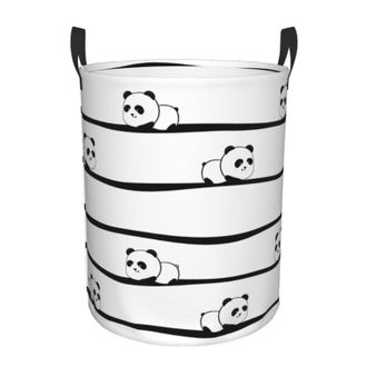Generic Niedlicher Cartoon-Panda W&auml;schek&ouml;rbe Rund Korb W&auml;sche Wasserdichter W&auml;schebeh&auml;lter F&uuml;r Spielzeug Kleidung Kuscheltier