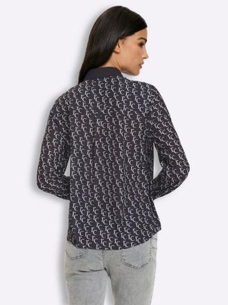 Heine Klassische Bluse Druck-Bluse Langarm
