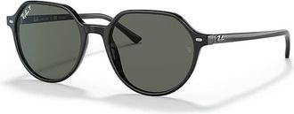 Ray-Ban Thalia Sonnenbrillen Schwarz Fassung Grün Glas Polarisiert 51-18