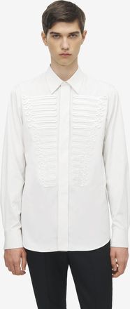 Alexander McQueen Popeline-Hemd mit Frogging-Details - Item 847290QNAAX9000