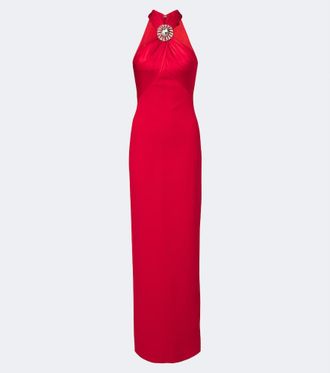 DAVID KOMA Robe longue &agrave; ornements