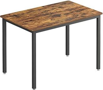 Vasagle Esstisch, Küchentisch, 70 x 110 x 77 cm, Esszimmertisch für 4 Personen, Tisch Wohnzimmer, Schreibtisch, für Esszimmer, Küche, Industrie-Design, vintag