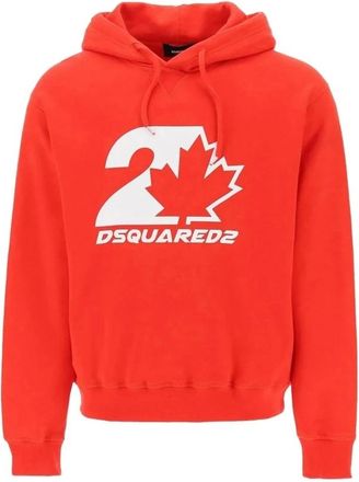 Dsquared2 Homme, Sweatshirts et sweats à capuche, Rouge, Taille: L Cool Fit Sweat à capuche