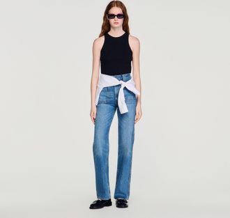 Sandro Top mit Stickerei