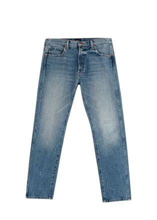 Khaite Kyle Paint-Splatter Straight-Leg Jeans Size XS