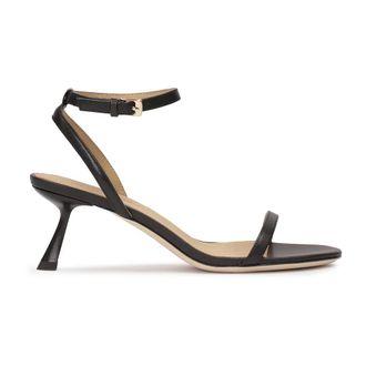 Kazar Minimalistische schwarze Sandalen mit einem modischen Absatz - - Shoes - Damen - Schwarzk - 38 EU
