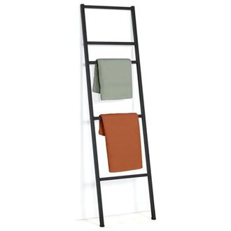 IDMarket Porte-serviettes &eacute;chelle 5 niveaux DALLAS m&eacute;tal noir design industriel