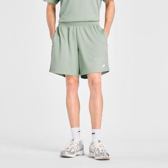 New Balance Homme Textured Check Short en Vert, Polyester, Taille XL