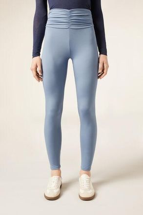 Calzedonia Leggings Mit Kr&auml;uselung Blau