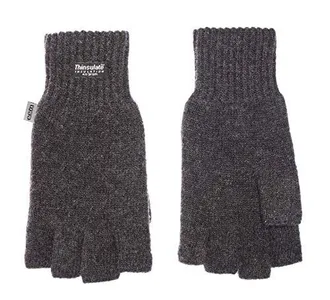 Eem Fashion EEM gants femme demi-doigts, laine douce, doublure thermique Thinsulate, demi-doigts, anthracite L/XL
