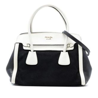 Prada Sac &agrave; main Pre-owned en toile - Femme - Pre-owned - Noir - Taille: ONE Size