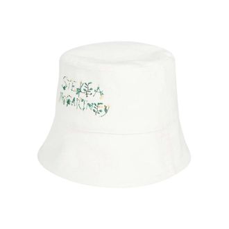 Stella McCartney Bestickte Logo Baumwoll-Eimer-Hut - - Accessories - Damen - Wei&szlig; - 58 CM