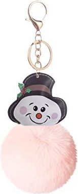 Generic Porte-cl&eacute;s bonhomme de neige avec pompon de No&euml;l 2026, V, Taille unique