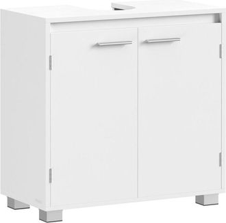 Vasagle Vasagle - Meuble sous lavabo, Meuble de Salle de Bain, 2 Compartiments derri&egrave;re Les Portes, pour Lavabo sans Colonne, avec Pieds, 30 x 60 x 60 cm