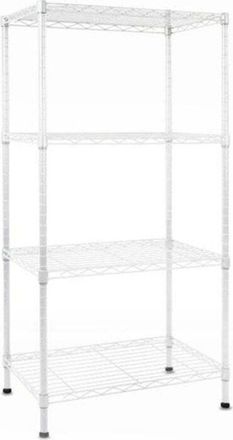 Floordirekt &Eacute;tag&egrave;re en m&eacute;tal Rocky 4/5 &Eacute;tag&egrave;res Blanc 90 x 60 x 200 cm Charge Max : 250 kg