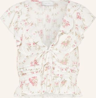 Neo Noir Neo Noir Blusenshirt Netali Mit Volants Und Spitze weiss