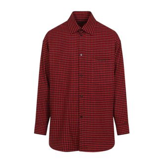 Balenciaga Flanell-Overshirt - - Shirts - Herren - Rot - S