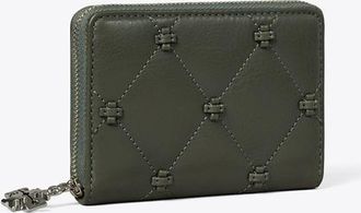 Tory Burch Kleine Bunny Knot Geldb&ouml;rse mit Rei&szlig;verschluss