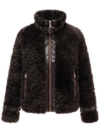 Navahoo Damen Teddyjacke Wuschelwonne mit Schnallendetails