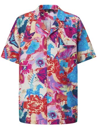 Shanghai Tang x Jacky Tsai Hemd mit grafischem Print - Rosa