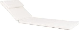 M&S Collection Coussin 62x200 cm pour bain de soleil en coton blanc