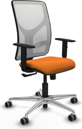 Piqueras y Crespo PC-Stuhl aus blauem Netzstoff, mit 1D-Armlehnen, h&ouml;henverstellbare Lendenwirbelst&uuml;tze, ausgestattet mit 3 Positionen und Schneideschaum, mit Rollen vo