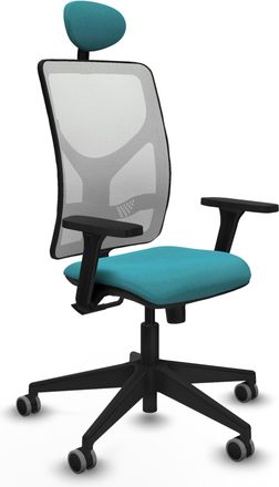 Piqueras y Crespo Stuhl mit Lendenwirbel- und Nackenst&uuml;tze, mit 3D-Armlehnen und festem Kopfteil, ausgestattet mit 3 Positionen und Schneideschaum, mit Rollen von 65 mm