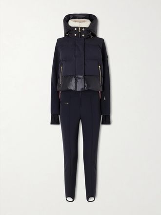 Bogner Combinaison De Ski &Agrave; Capuche En Jersey Stretch Et En Tissu Technique Matelass&eacute; &Agrave; Finitions En Poils Synth&eacute;tiques Ulla 2in1 - Noir