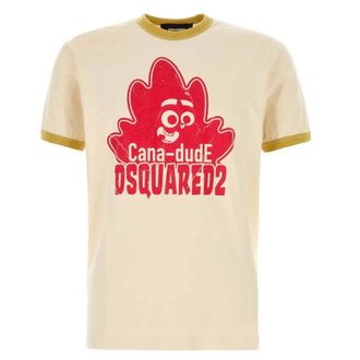 Dsquared2 Cana-dude Logo Milk T-shirt
