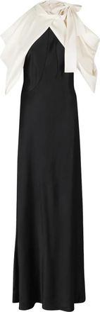 Alberta Ferretti Enver Satin Midi Kleid - - Dresses - Damen - Schwarzk - M
