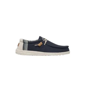 Hey Dude Homme, Chaussures, Bleu, Taille: 42 EU Wally Break Stitch Bleu Blanc Homme